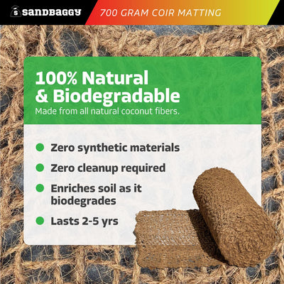 700 Gram Coir Matting - Erosion Control Netting (DOT Approved) – Sandbaggy