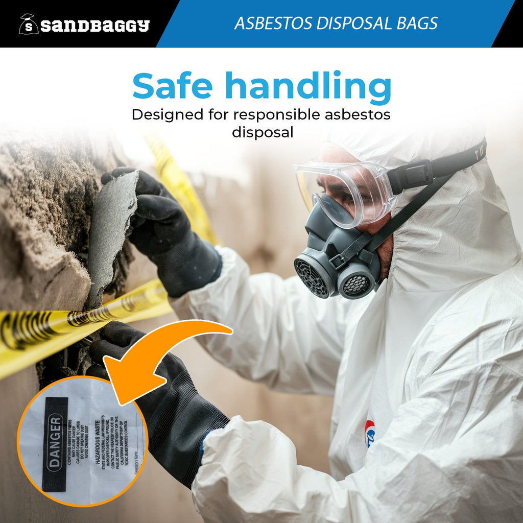 Asbestos Disposal Bags – 33" x 50" Polyethylene, 6 Mil, Made in USA ...