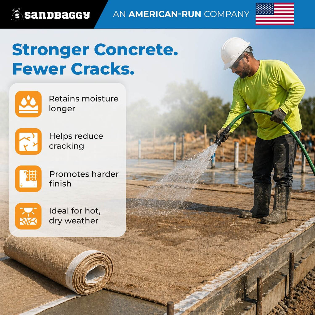 Burlap Concrete Curing Blankets - Curelap / Burlene - 10 ft Wide ...