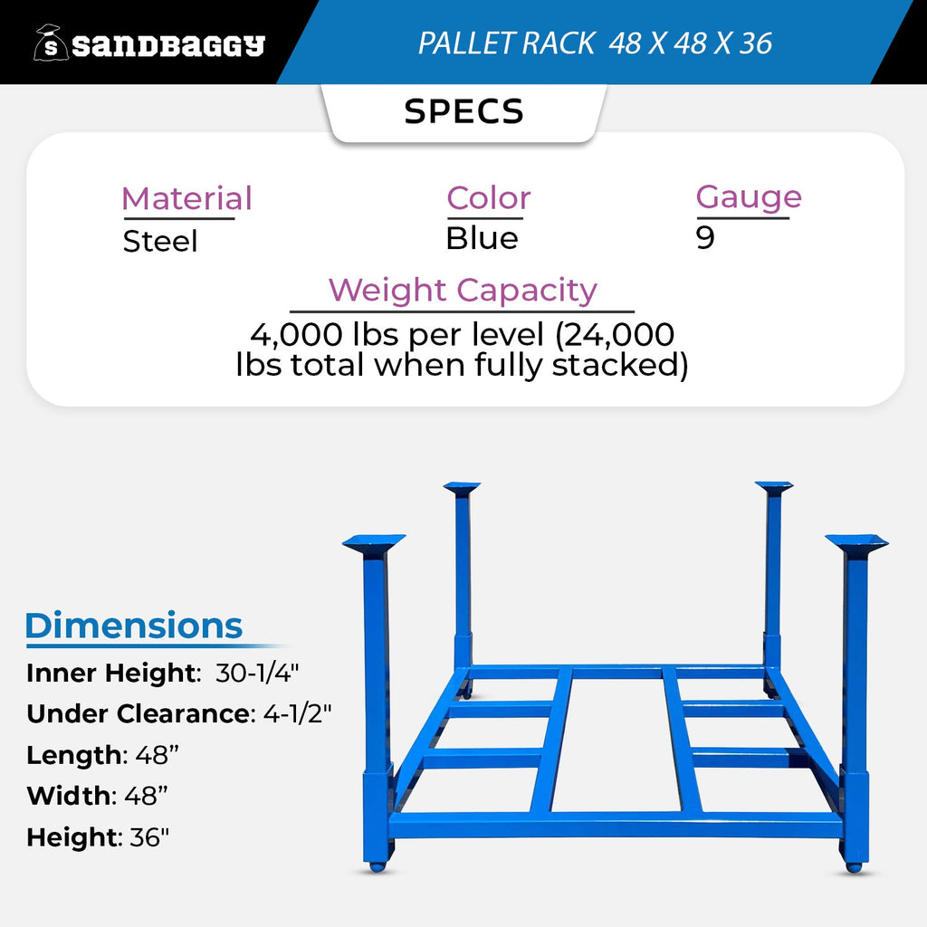 Pallet Stacking Rack | Heavy-Duty, Portable Storage Racks – Sandbaggy