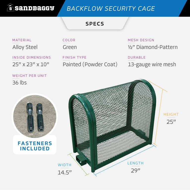 Backflow Cage for Security (Multiple Sizes Available) - Sandbaggy