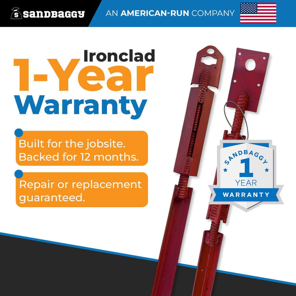 Concrete Turnbuckle Form Aligner - Adjustable Wall Brace – Sandbaggy