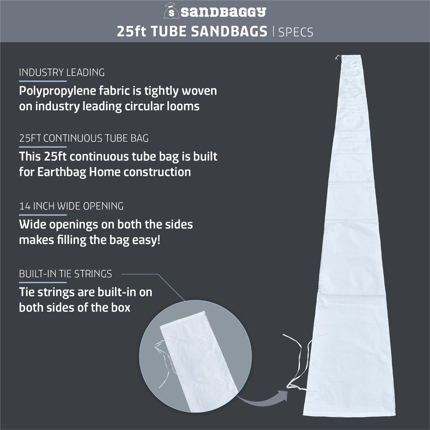 Polypropylene Tube Sandbags