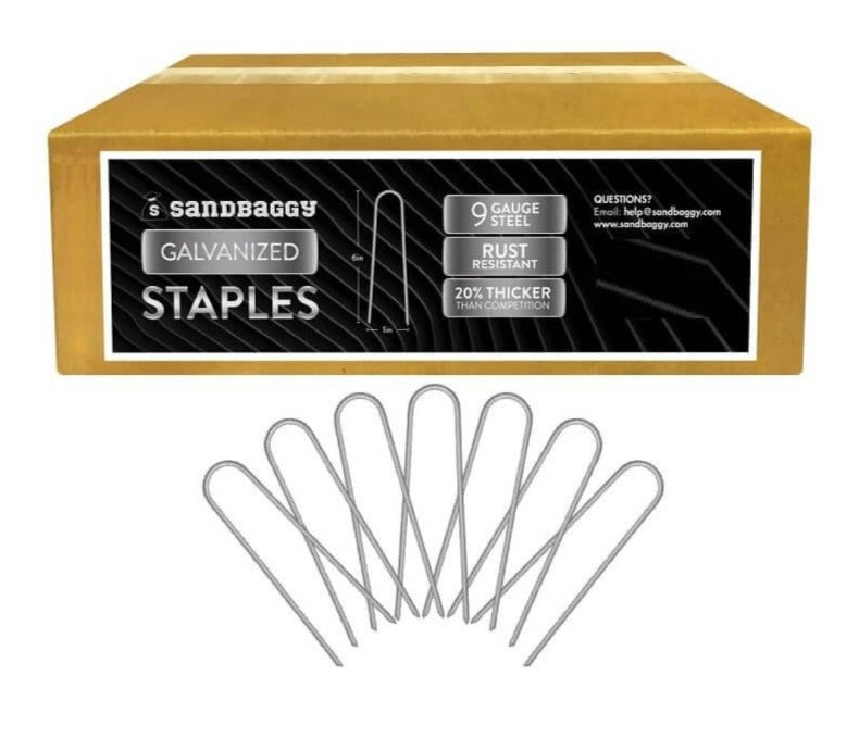 6 in. Galvanized Landscape Staples - 9 Gauge Steel